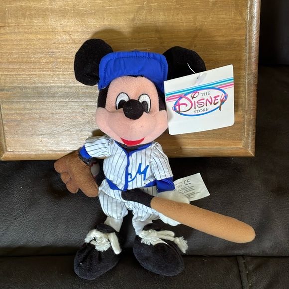 Disney | Toys | The Disney Store 9 Inch Plush Baseball Mickey Mouse ...